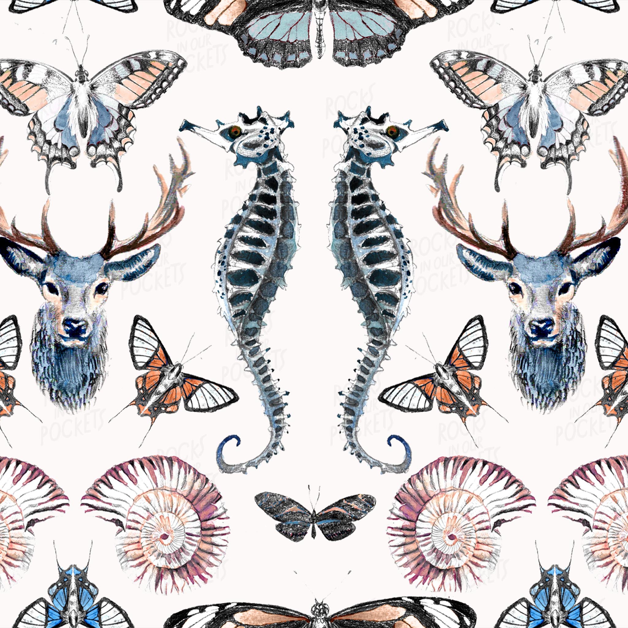 Menagerie Wallpaper – Rocks in our Pockets